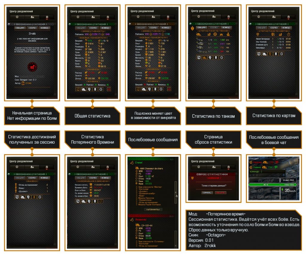 [9.22.0.1] Time Spent - session stats - WoT mods