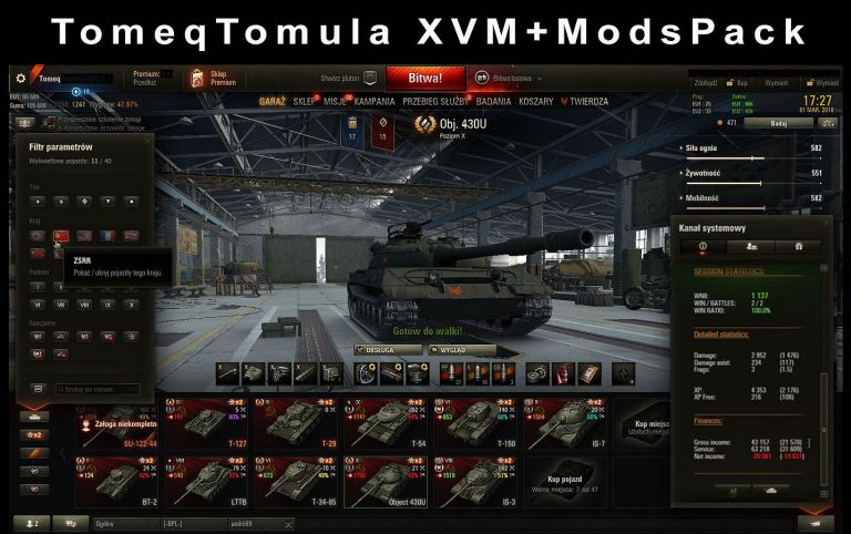 [9.22.0.1] TomeqTomula XVM+ModsPack - WoT mods