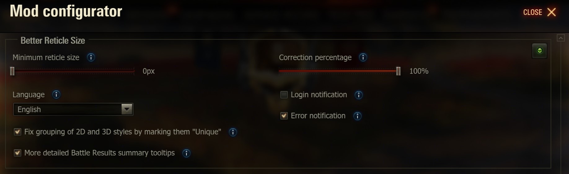 Better Reticle Size [2.0.0.2] - WoT mods