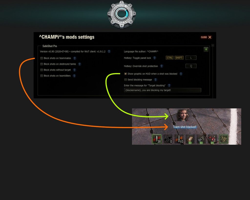 CHAMPi's Safe Shot Pro [2.0.1.0] - WoT mods