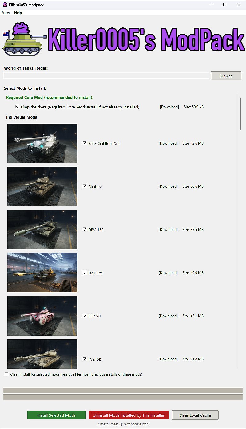 Killer005's Mod Installer [2.1.0.2] - WoT mods